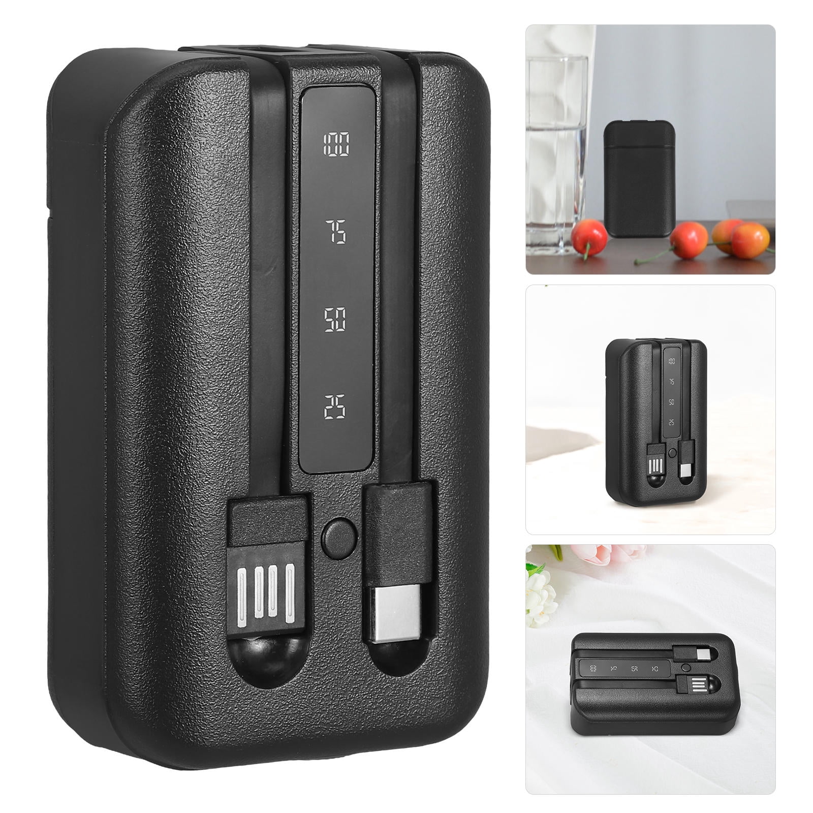 DEEPCRAFF 30Pack Power Bank Rectangular Black Abs Hidden Compartment ...