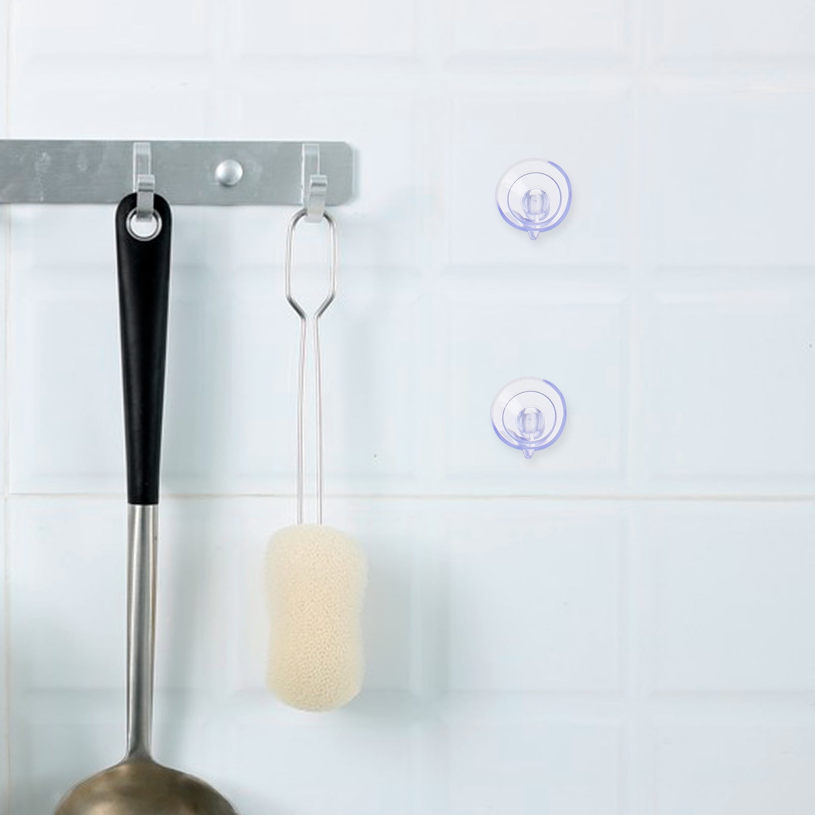 DEEPCRAFF 30Pcs Suction Cup Hooks 1.2X1.2X0.6Inch Transparent Silicone ...