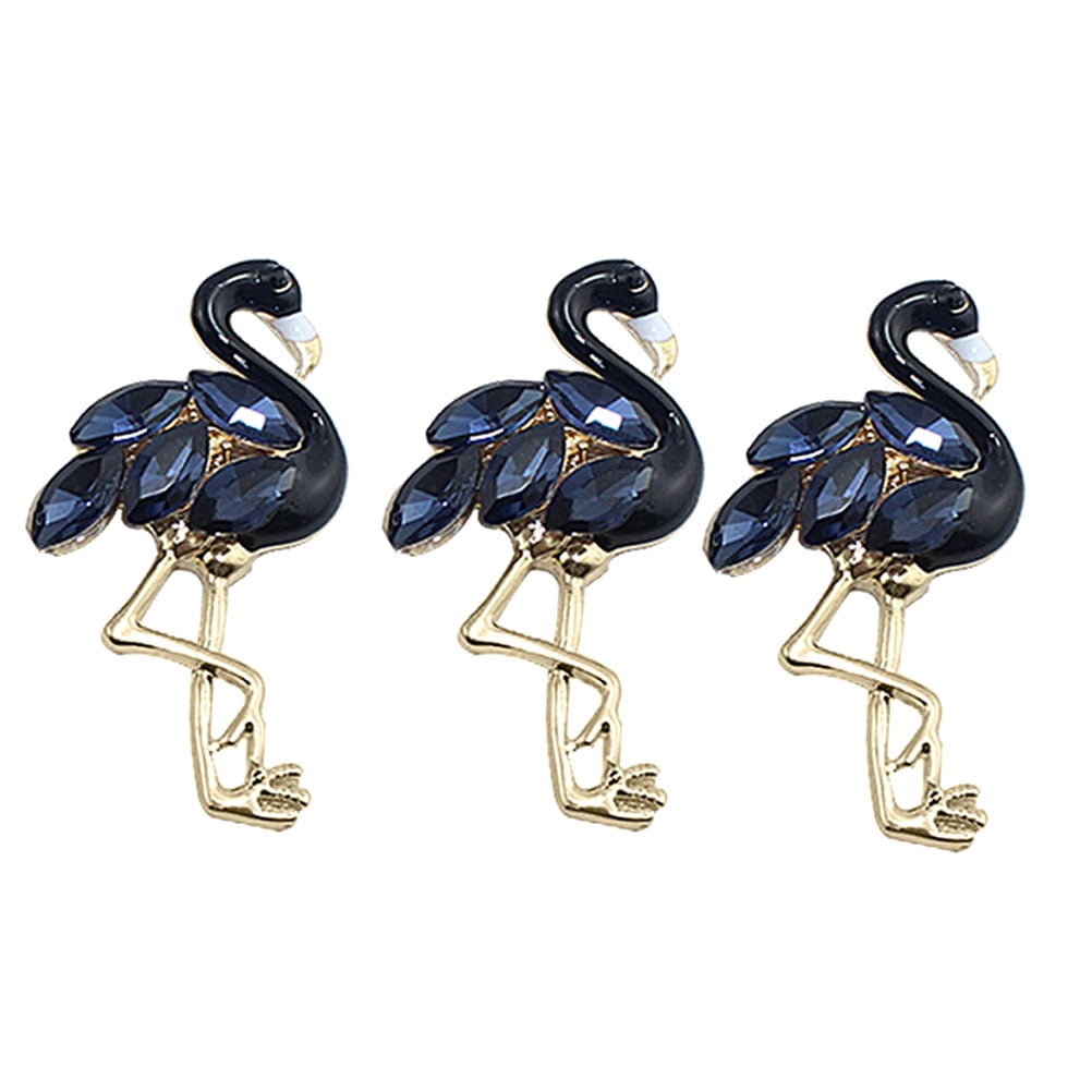 DEEPCRAFF 3Pcs Handmade Alloy Black Swan Ornaments for Phone Shell DIY ...