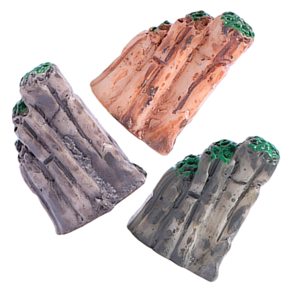 DEEPCRAFF 3Pcs Resin Mountain Model for Plant Lovers and Landscape ...