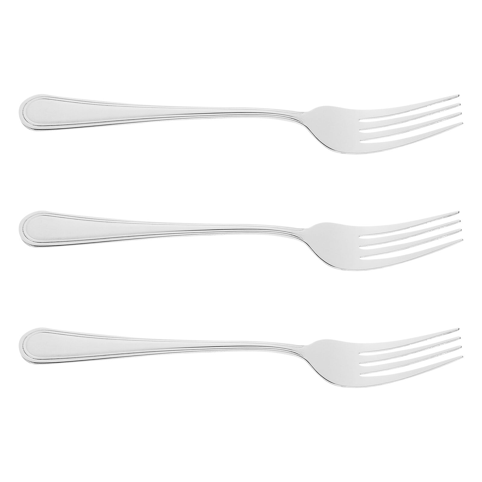 DEEPCRAFF 3Pcs Stainless Steel Forks Fruit Forks Set Silver Rounded ...