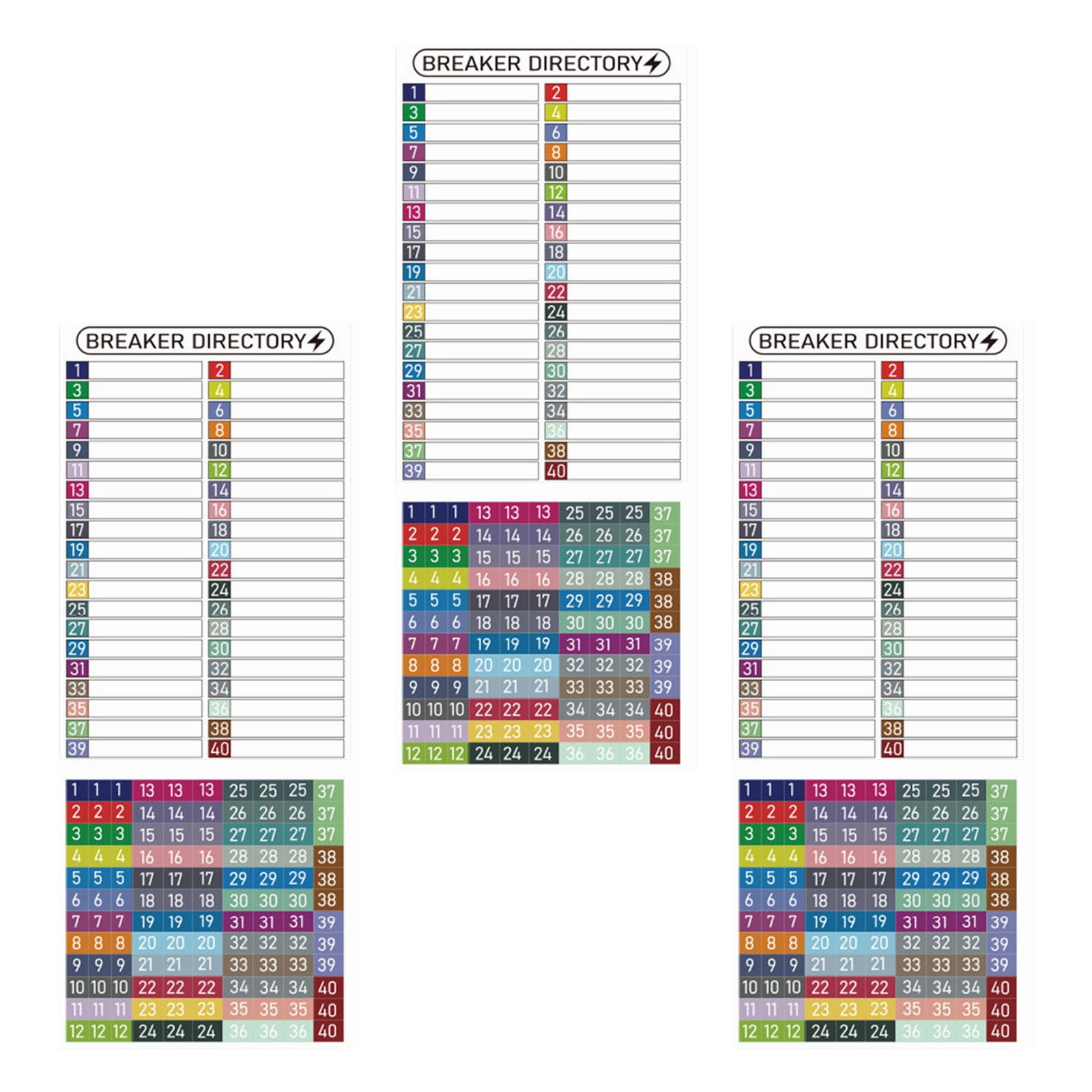 DEEPCRAFF 3Sets Tear Resistant Cable Labels for Electrical Panel Box ...