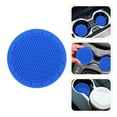 DEEPCRAFF 4 Pcs Waterproof Cup Coaster PVC Blue for Car Coasters for ...