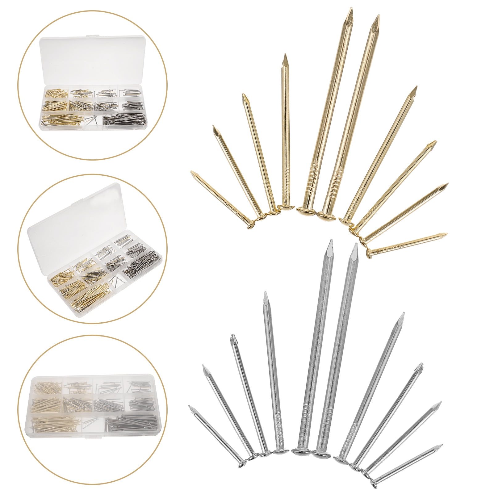 DEEPCRAFF 400Pcs Wall Nails for Hanging Pictures and Artwork in Durable ...
