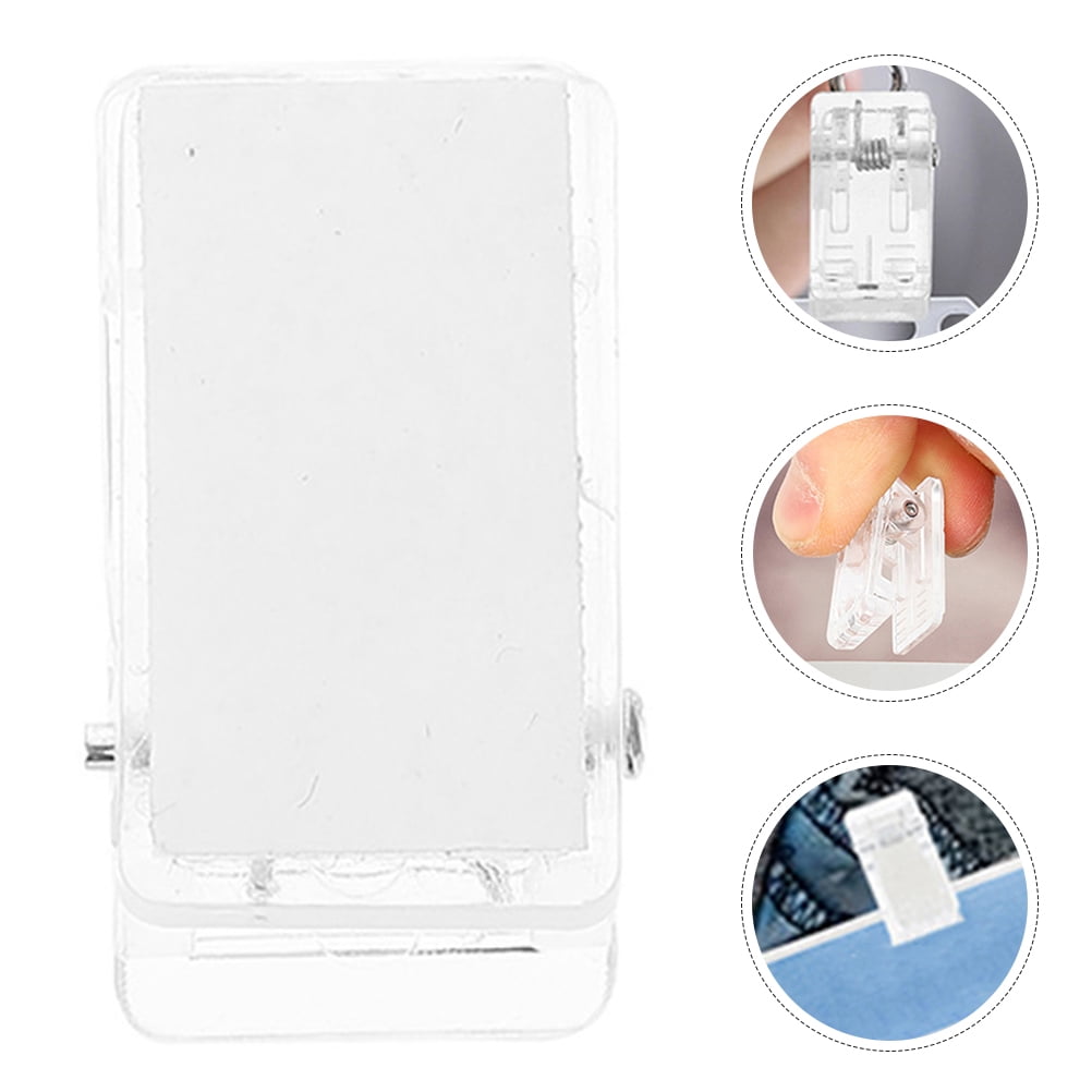 DEEPCRAFF 40pcs Adhesive Plastic Clips for Name Tags Shows and Meetings ...