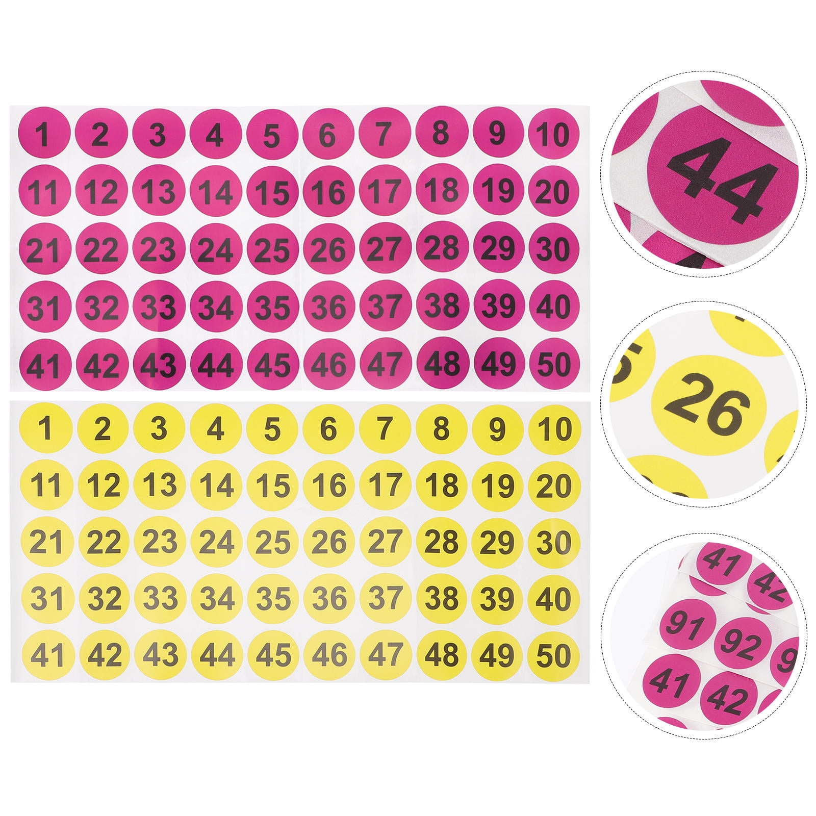DEEPCRAFF 42 Sheets Colorful Large Number Stickers for Distinguish ...