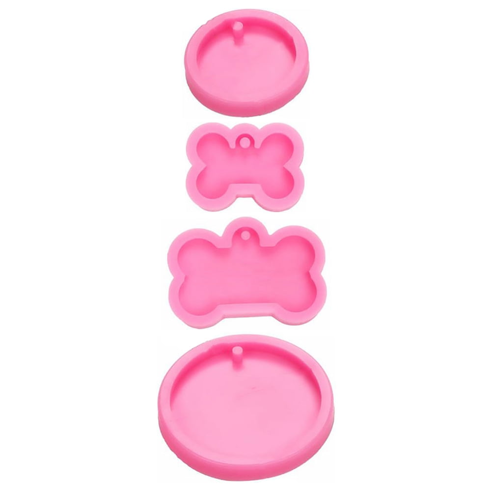 DEEPCRAFF 4Pcs Rosy Silicone Bone Shaped Mold Nonstick Cake Pan for ...