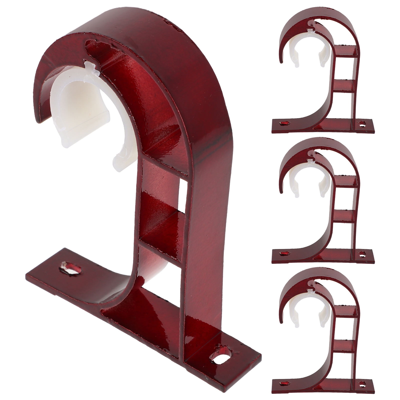 DEEPCRAFF 4Pcs Ceiling Curtain Mount Red Aluminium Alloy Square Shape ...