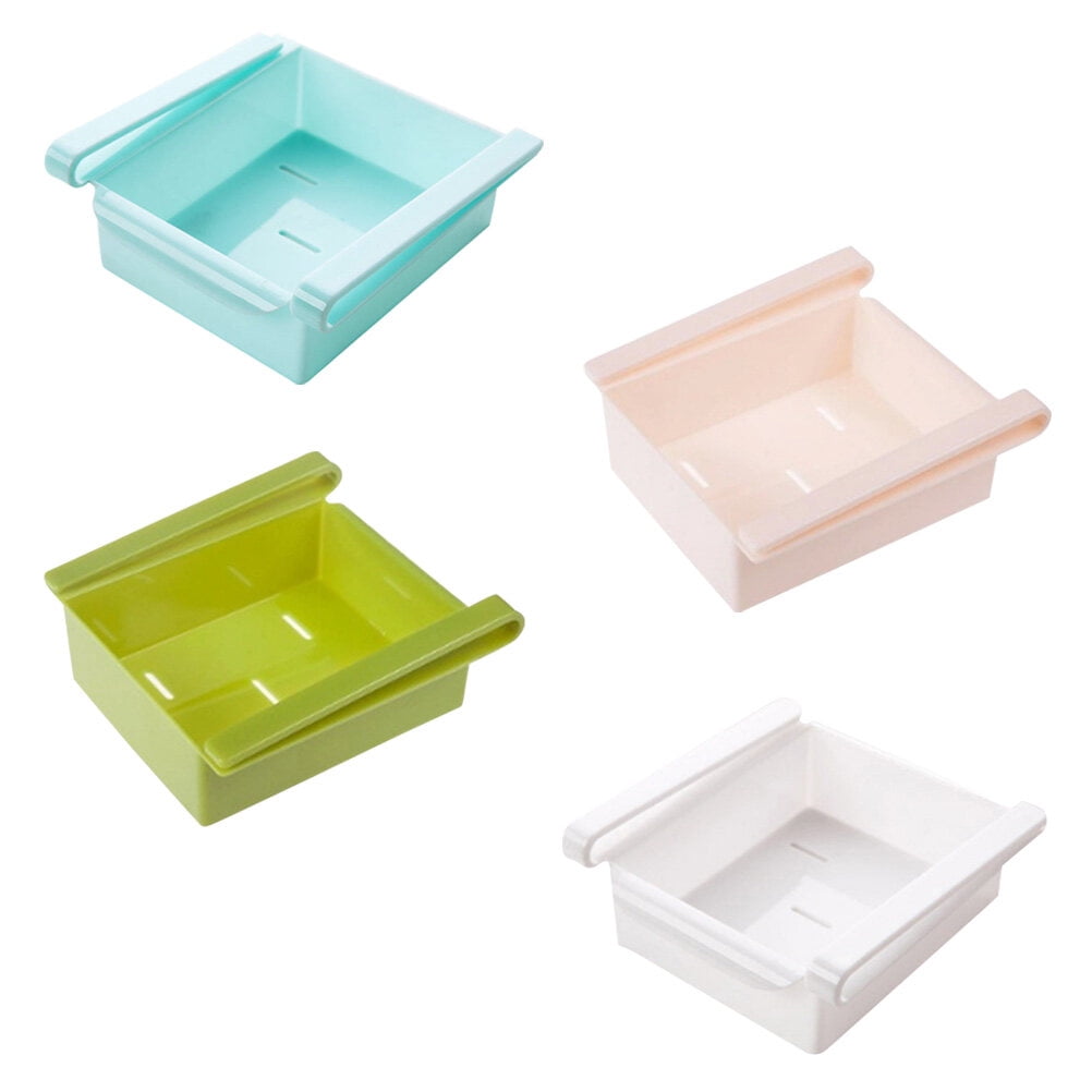 DEEPCRAFF 4Pcs Fridge Layer Storage Rack Blue Rectangular Partition for ...