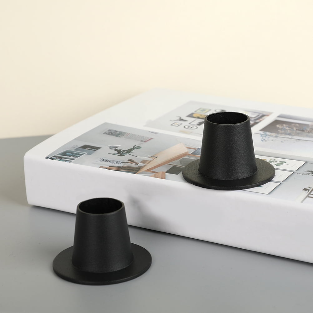 DEEPCRAFF 4Pcs Metal Candle Holder Set for Pillar Candles Vintage Style ...