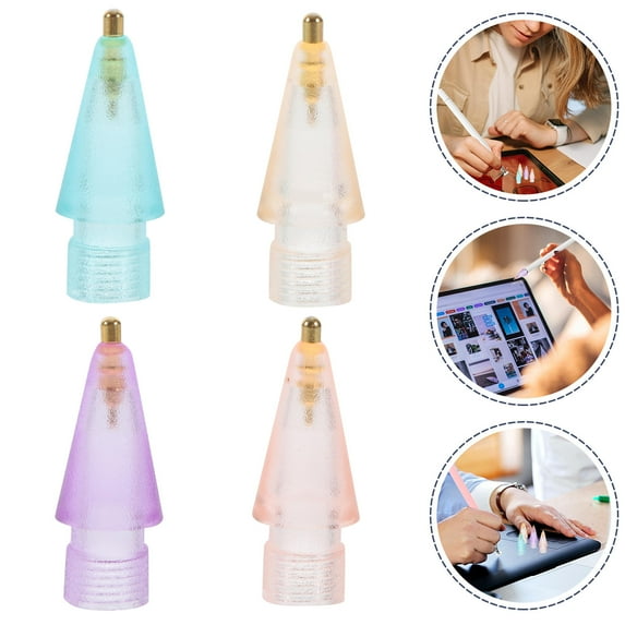 DEEPCRAFF 4Pcs Stylus Pen Tips Replacement Peach Pink Gold Transparent ...