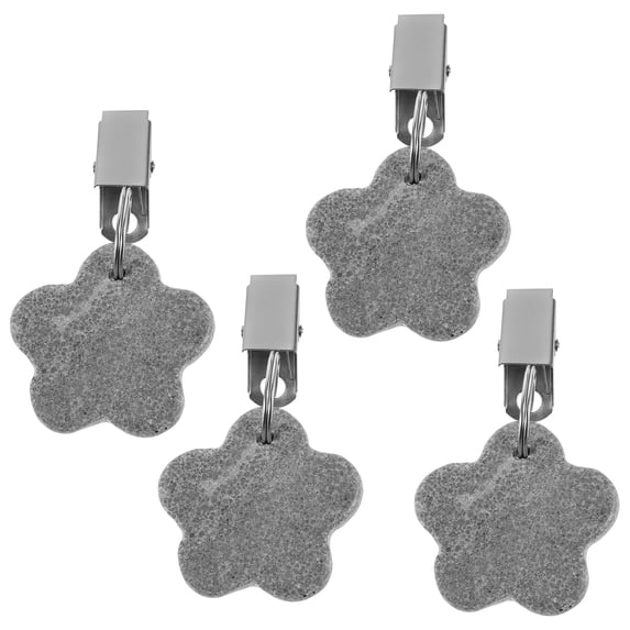 DEEPCRAFF 4-Pack Grey Tablecloth Weight Clips Reusable Decorative ...