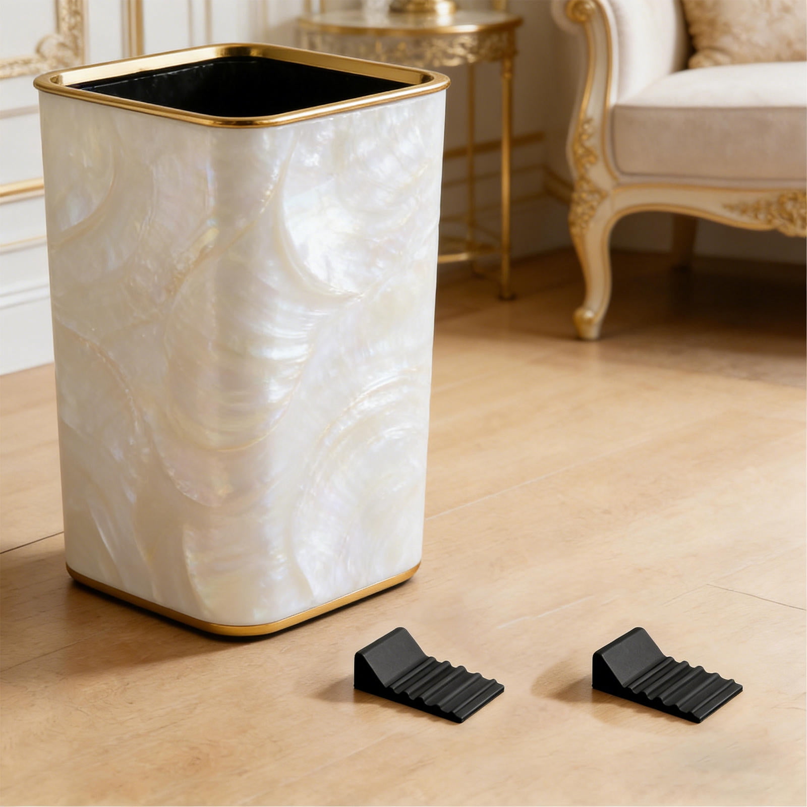 DEEPCRAFF 4Pcs Garbage Can Wall Protector Black Silicone Bumper Nonslip ...
