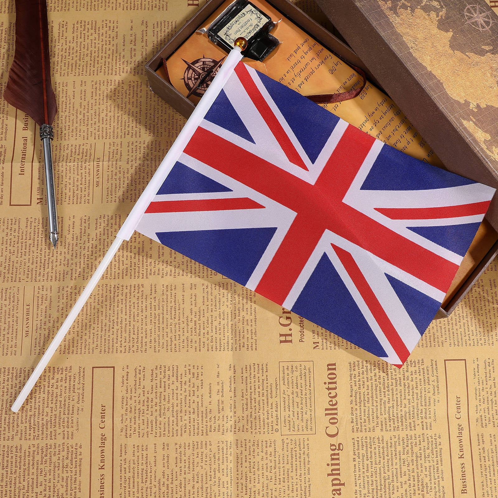 DEEPCRAFF 50Pcs Hand Waving Union Jack Flags for Sports and Cultural ...