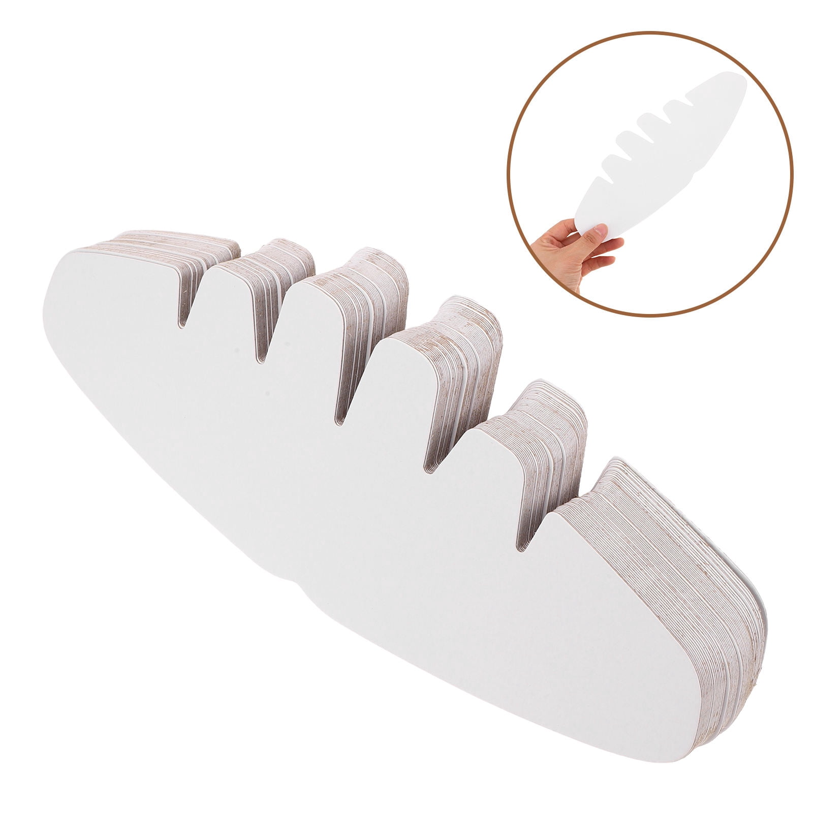 DEEPCRAFF 50Pcs White Baseball Cap Shaper Insert Lightweight Cardboard ...
