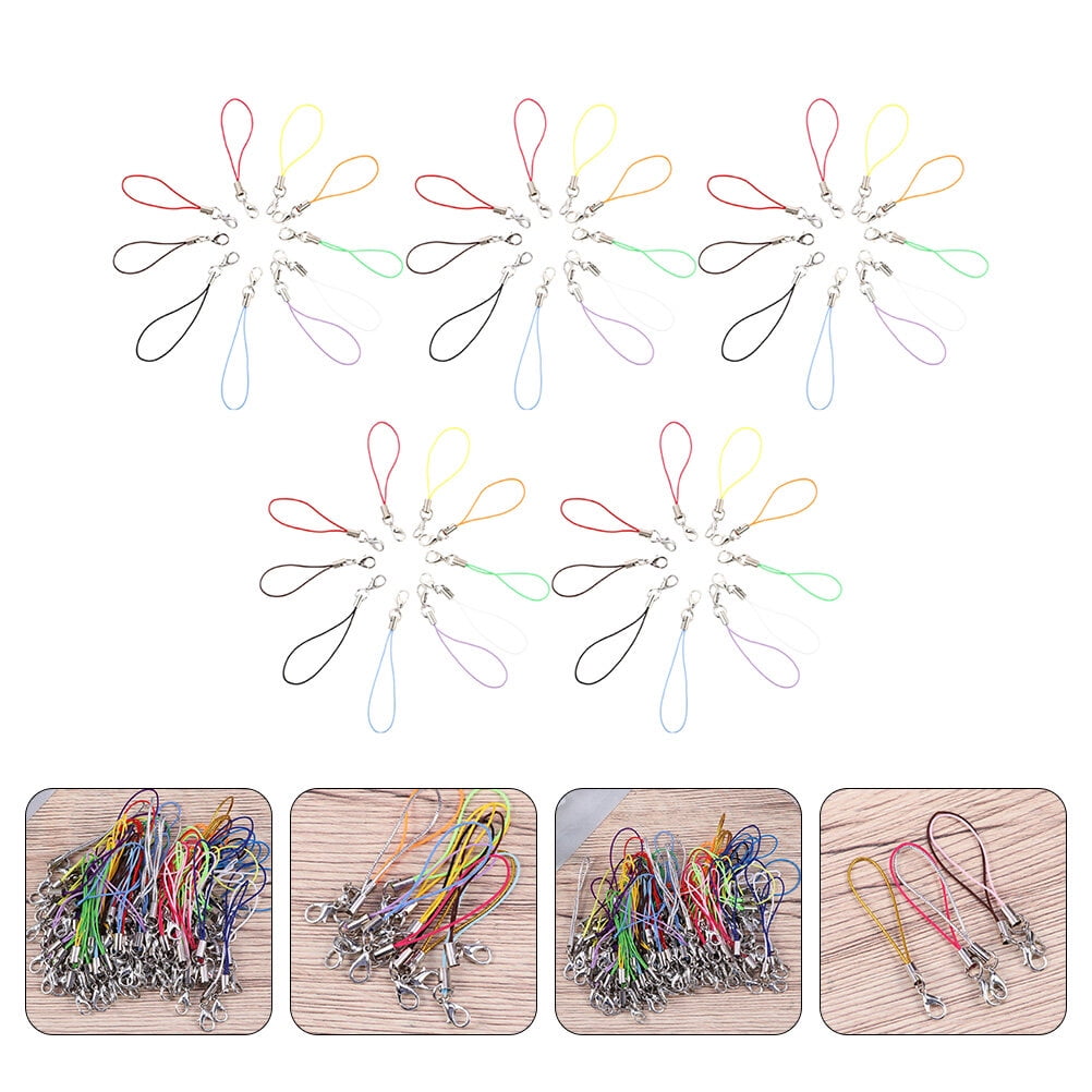 DEEPCRAFF 50Pcs Lanyards Polyester Alloy Assorted Color Lobster Clasp ...