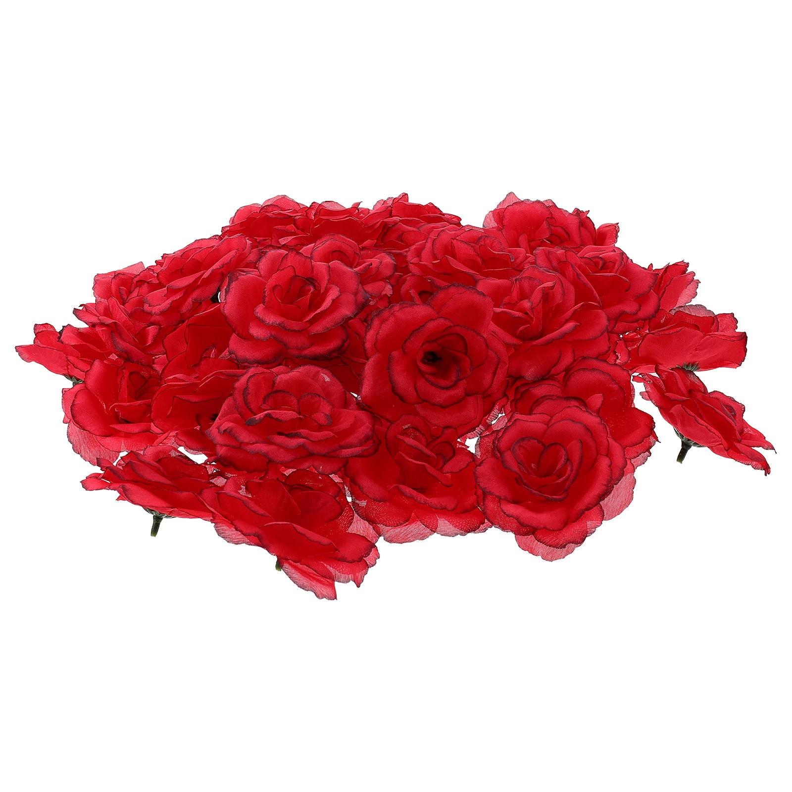 DEEPCRAFF 50Pcs Red Fake Rose Decor for Wedding DIY Silk Flower ...