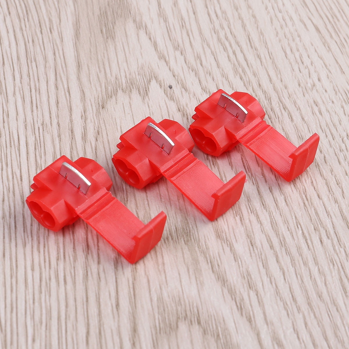 DEEPCRAFF 50Pcs Red Wire Connectors Nylon Copper PP Plastic Tin Plated ...