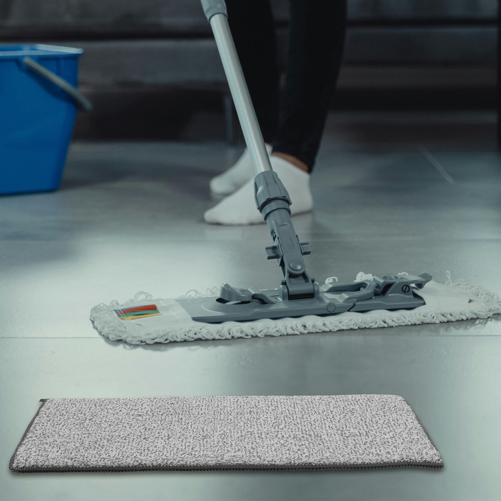 DEEPCRAFF 5Pcs Flash Speed Mop Refills Gray Fiber Mop Pads for Hardwood ...