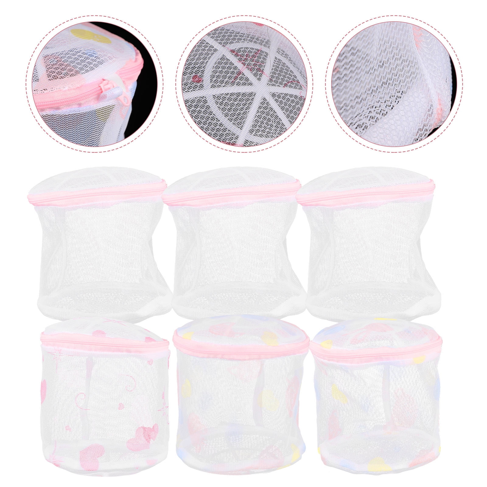 DEEPCRAFF 6 Pcs Underwear Washing Bag Mesh Bags with Zipper Bra Machine ...