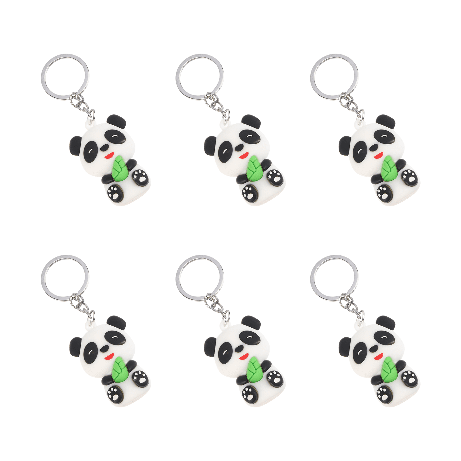 DEEPCRAFF 6Pcs Animal Design Keychain Featuring Cute Panda Shape Multi ...