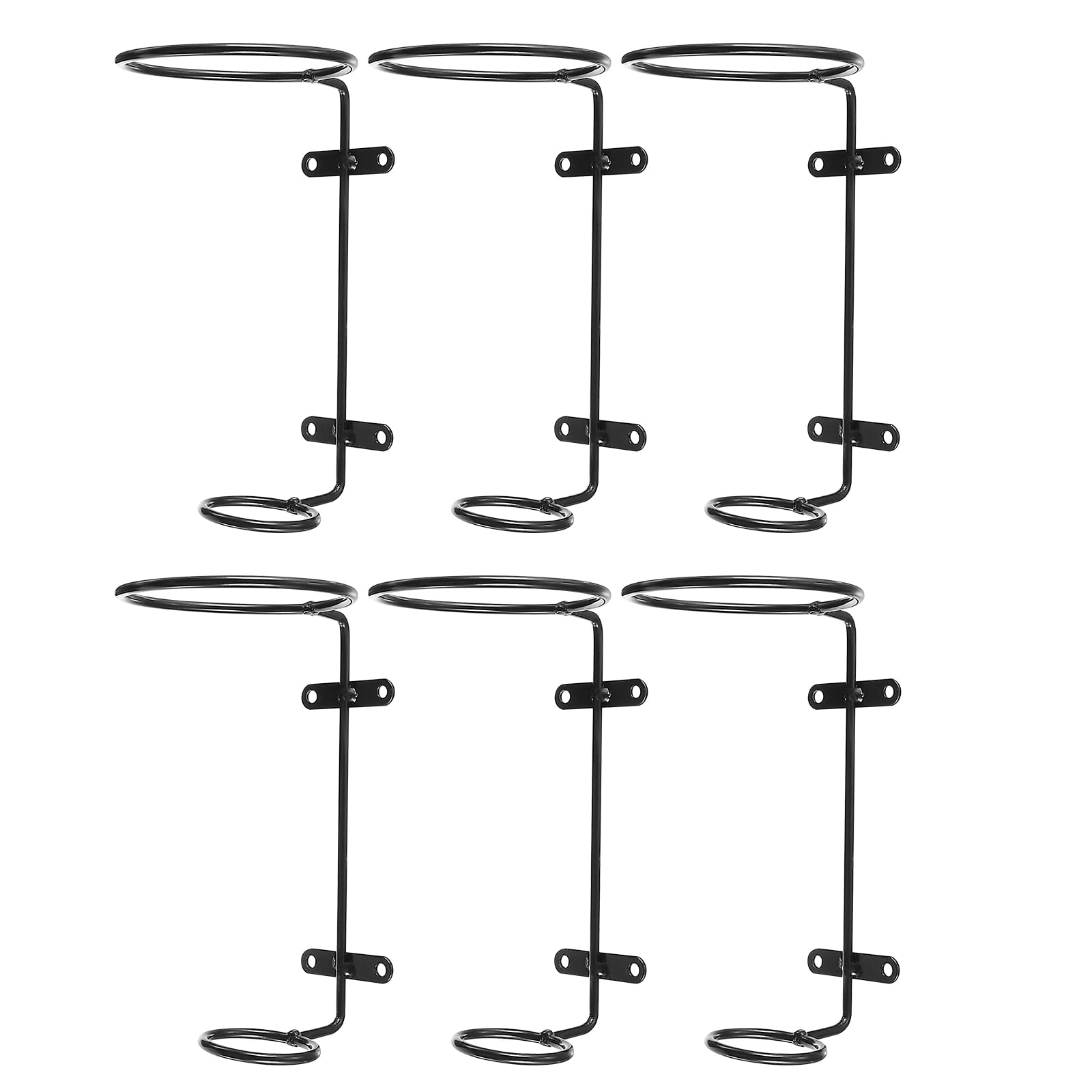 DEEPCRAFF 6Pcs Beverage Rack Black Iron Wine Racks Space Saving Wall ...