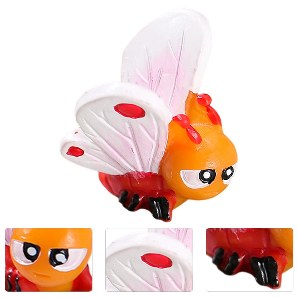 DEEPCRAFF 6Pcs Miniature Figurines Orange Resin Butterfly Modeling ...