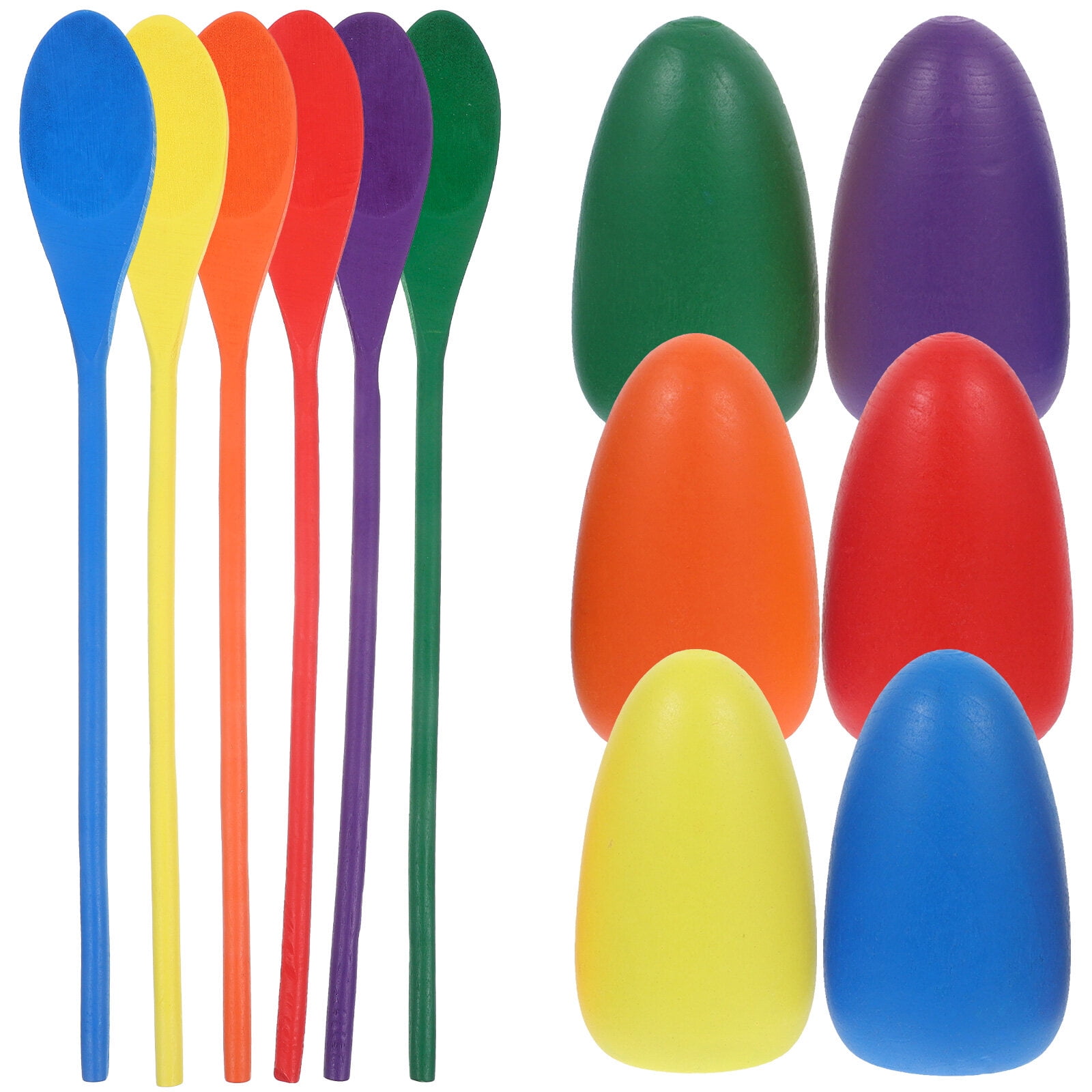 DEEPCRAFF 6Pcs Montessori Toys Wooden Balancing Game Toy Egg-shaped ...