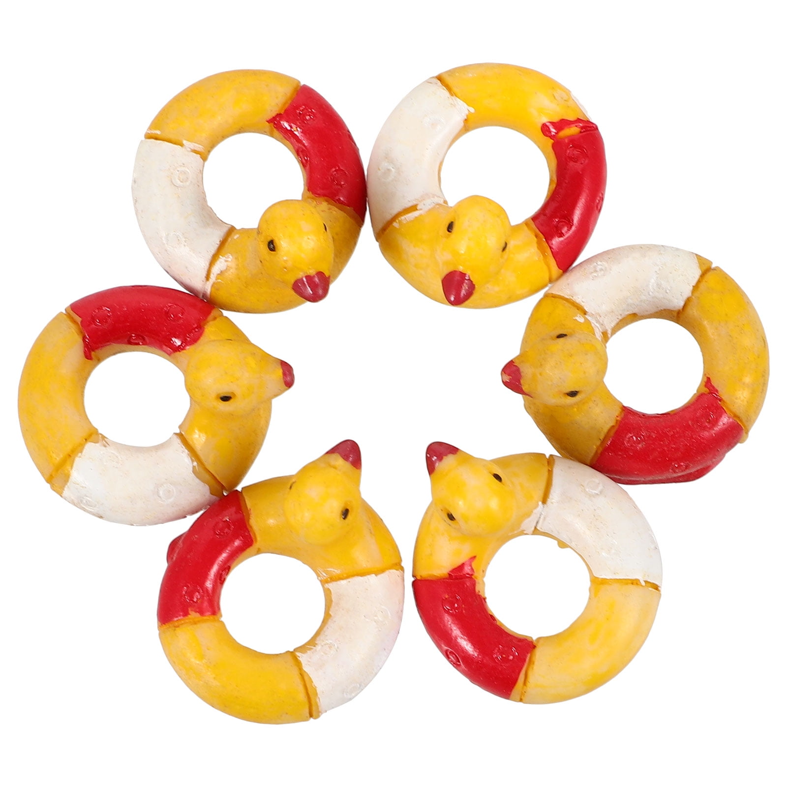 DEEPCRAFF 6Pcs Tiny Swim Ring Props in Resin Material for Miniature ...