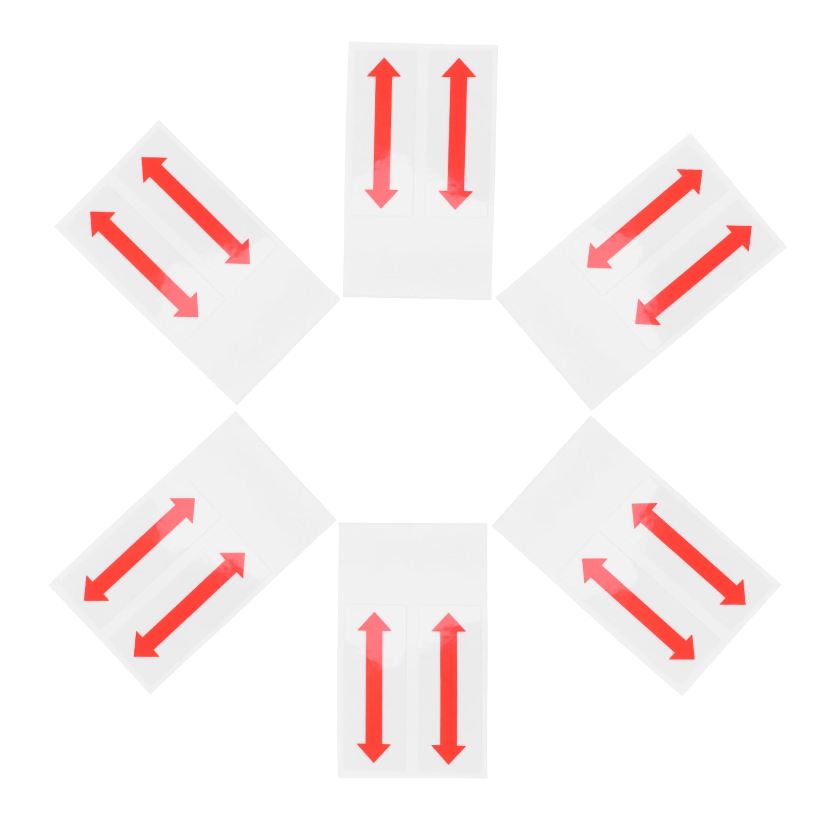 DEEPCRAFF 6pcs Red Warning Sticker PP Material Safety Symbol Sign for ...