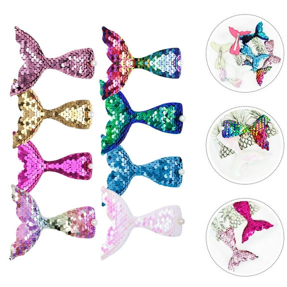 DEEPCRAFF 8 Pcs Fancy Hair Clips For Girl Mermaid Theme Party Cartoon ...