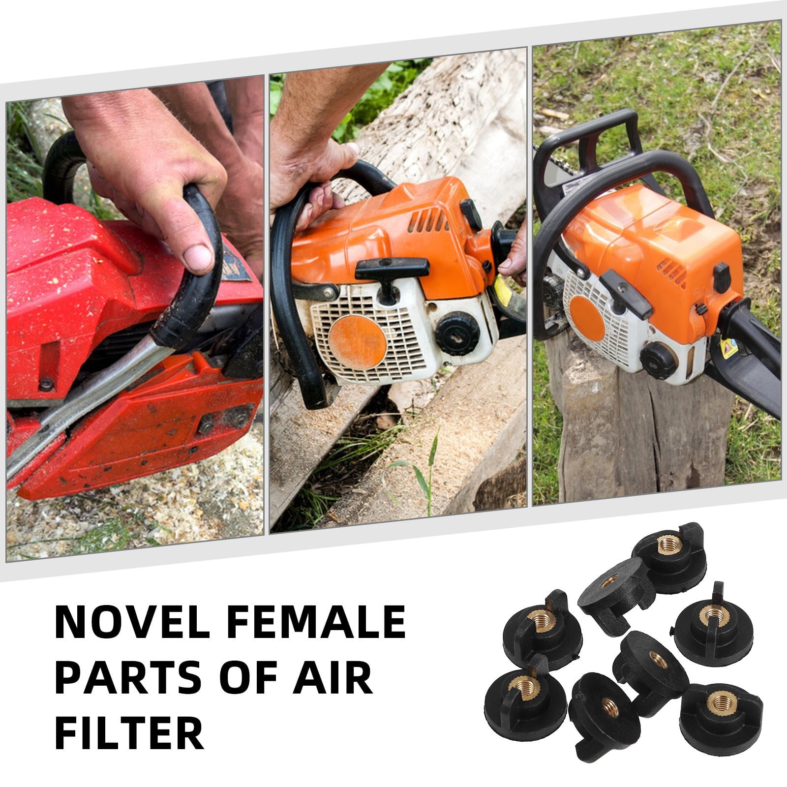 DEEPCRAFF 8Pcs Black Chainsaw Lock Nut for PP and Copper 2.00X1.80X0 ...