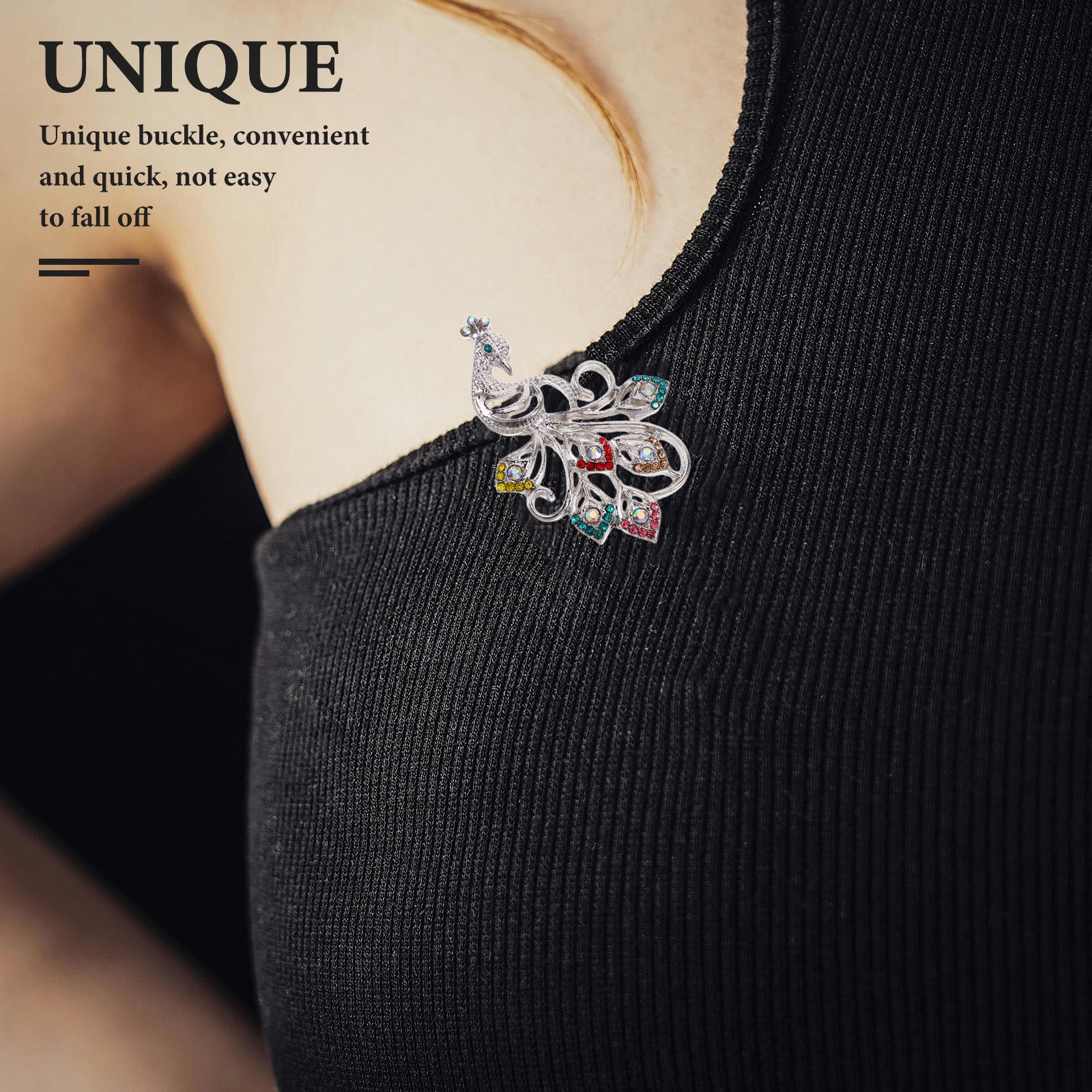 DEEPCRAFF Animal Brooch 1Pcs Peacock Brooch Pin Zinc Alloy Stylish ...