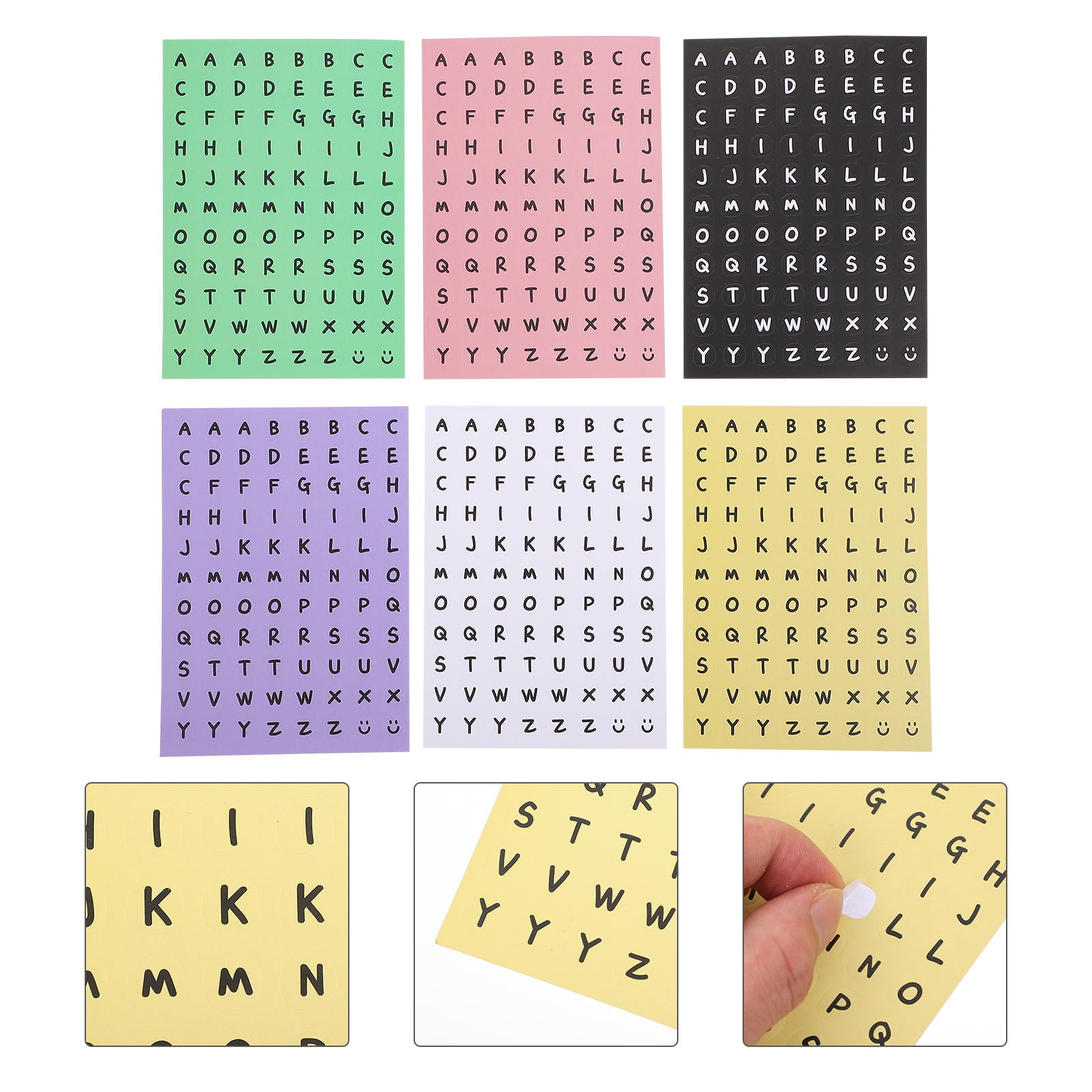 DEEPCRAFF Assorted Color Alphabet Letter Scrapbook Stickers 24 Sheets ...