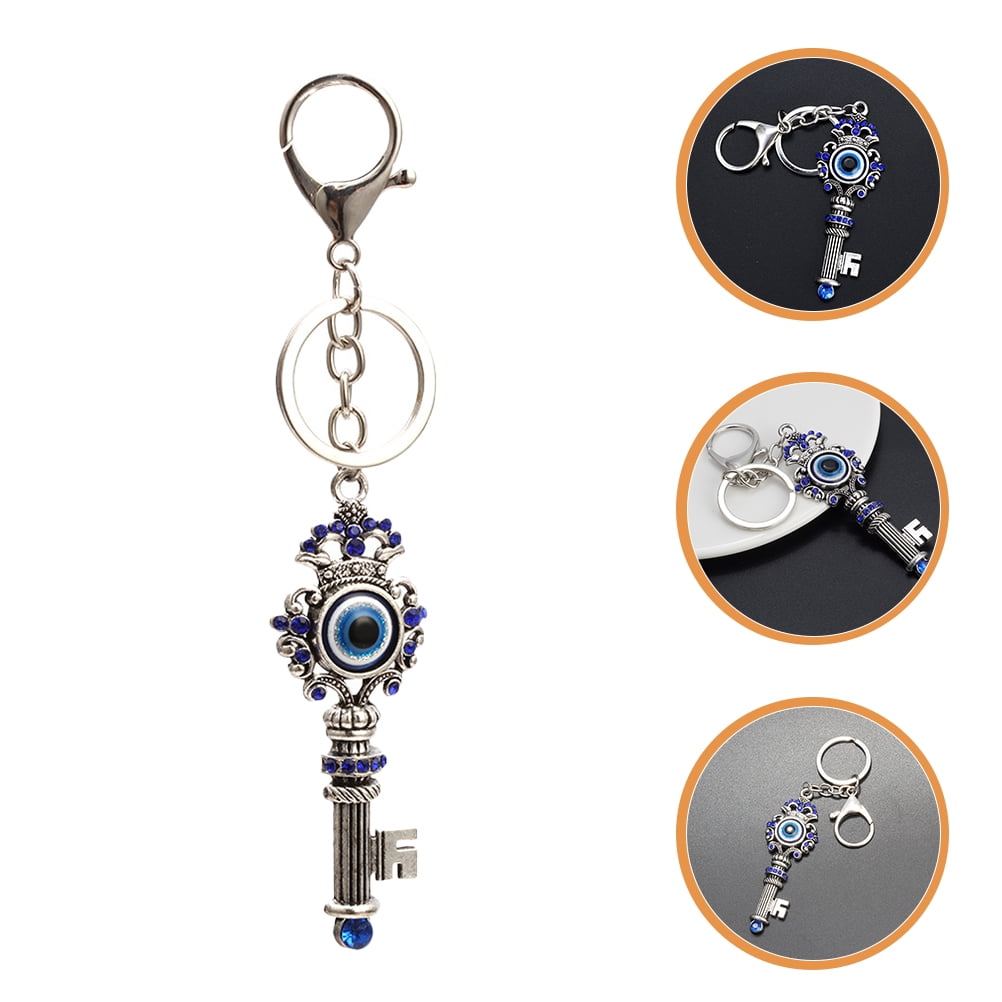 DEEPCRAFF Assorted Color Zinc Alloy Key Chain Eye Keyring for Decor Use ...