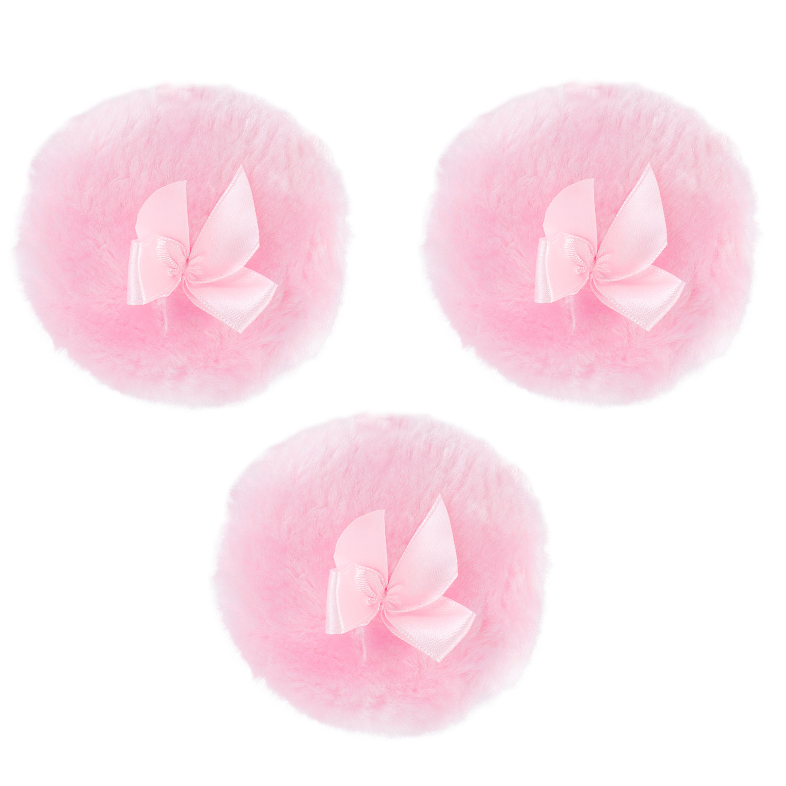 DEEPCRAFF Baby Cornstarch Powder Puff 3Pack Pink Fabric Plush 9x9cm ...