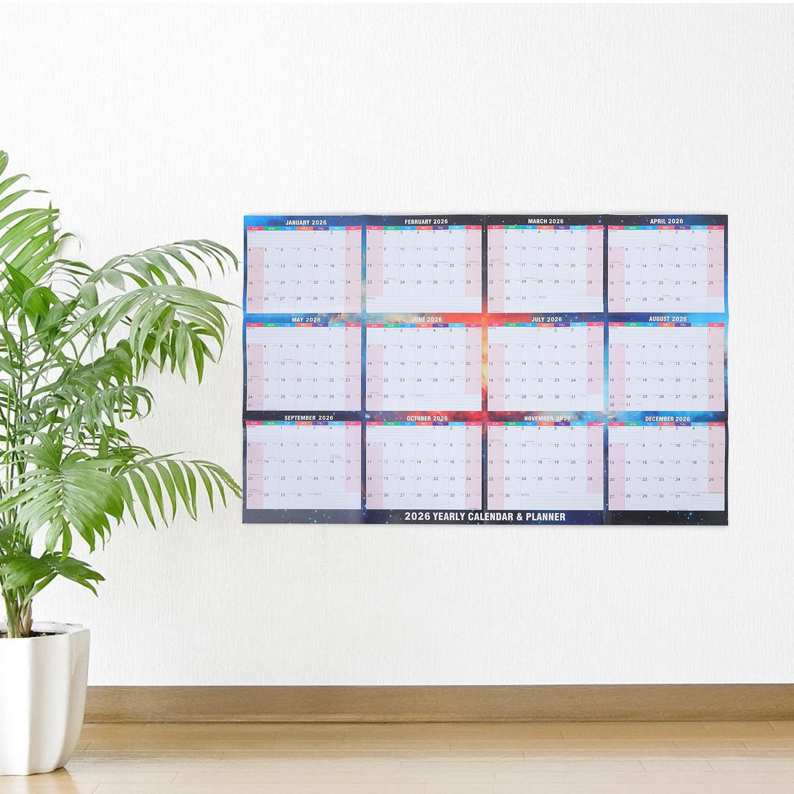 DEEPCRAFF Back to School Annual Calendar Schedule Multi Laminated ...