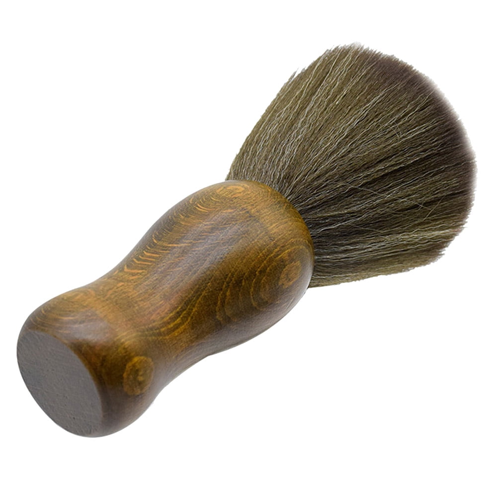 Phenofice Soft Neck Duster Brush for Barbers, Round Handle, Brown, 1 ...