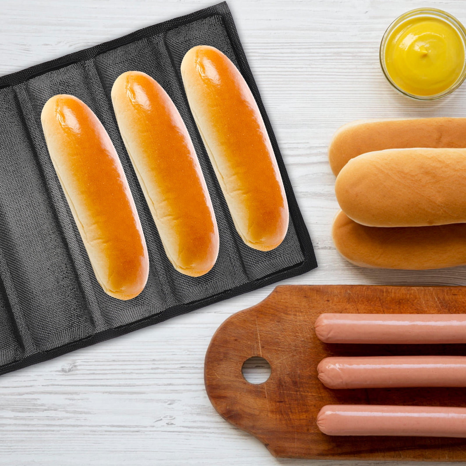 DEEPCRAFF Silicone Non-Stick Bread Baking Set for Home Bakers, Bakeware ...