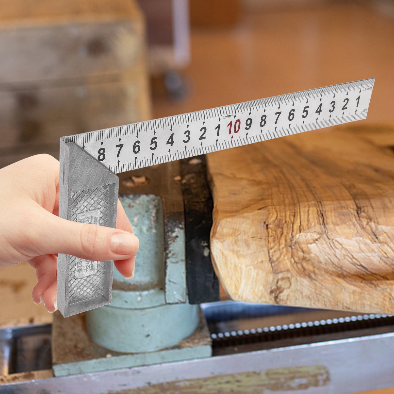 DEEPCRAFF Carpenters 1Pack Metal L Square Shape Ruler for Precise ...