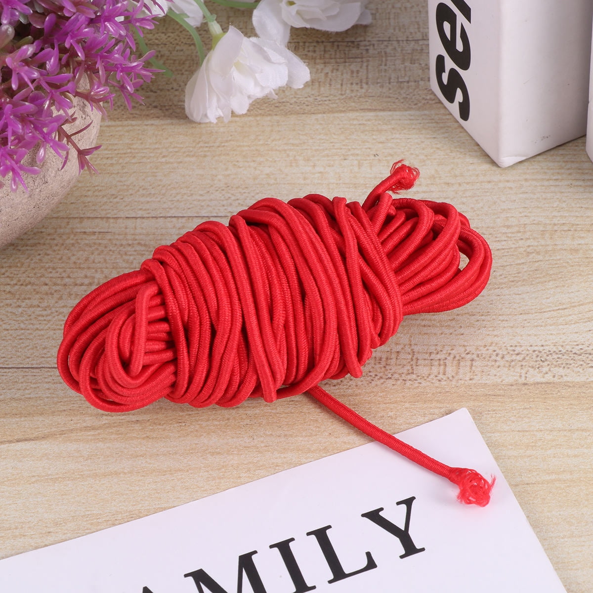 DEEPCRAFF Cord Stretch String for Bags and Jewelry Red Color 1Pc 10M x ...