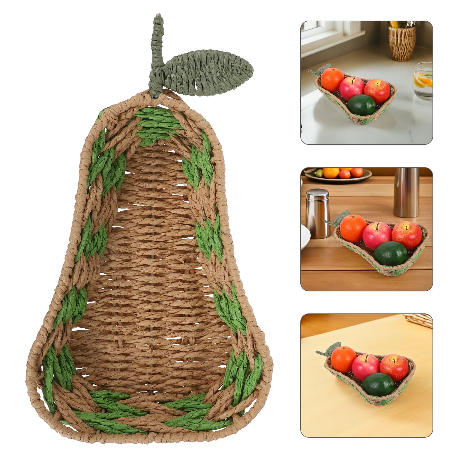 DEEPCRAFF Breathable Woven Food Basket for Fruits Vegetables and Bread ...