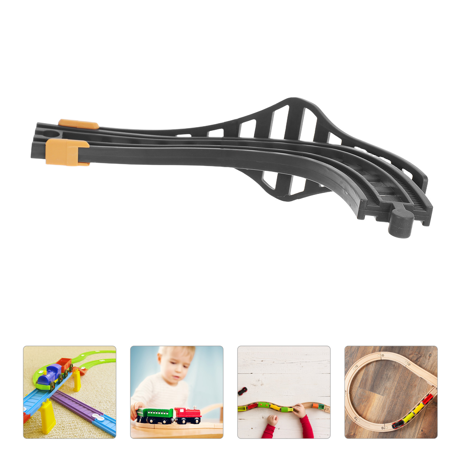 DEEPCRAFF Curved Plastic Train Track for Kids Easy Assembly and Upgrade ...