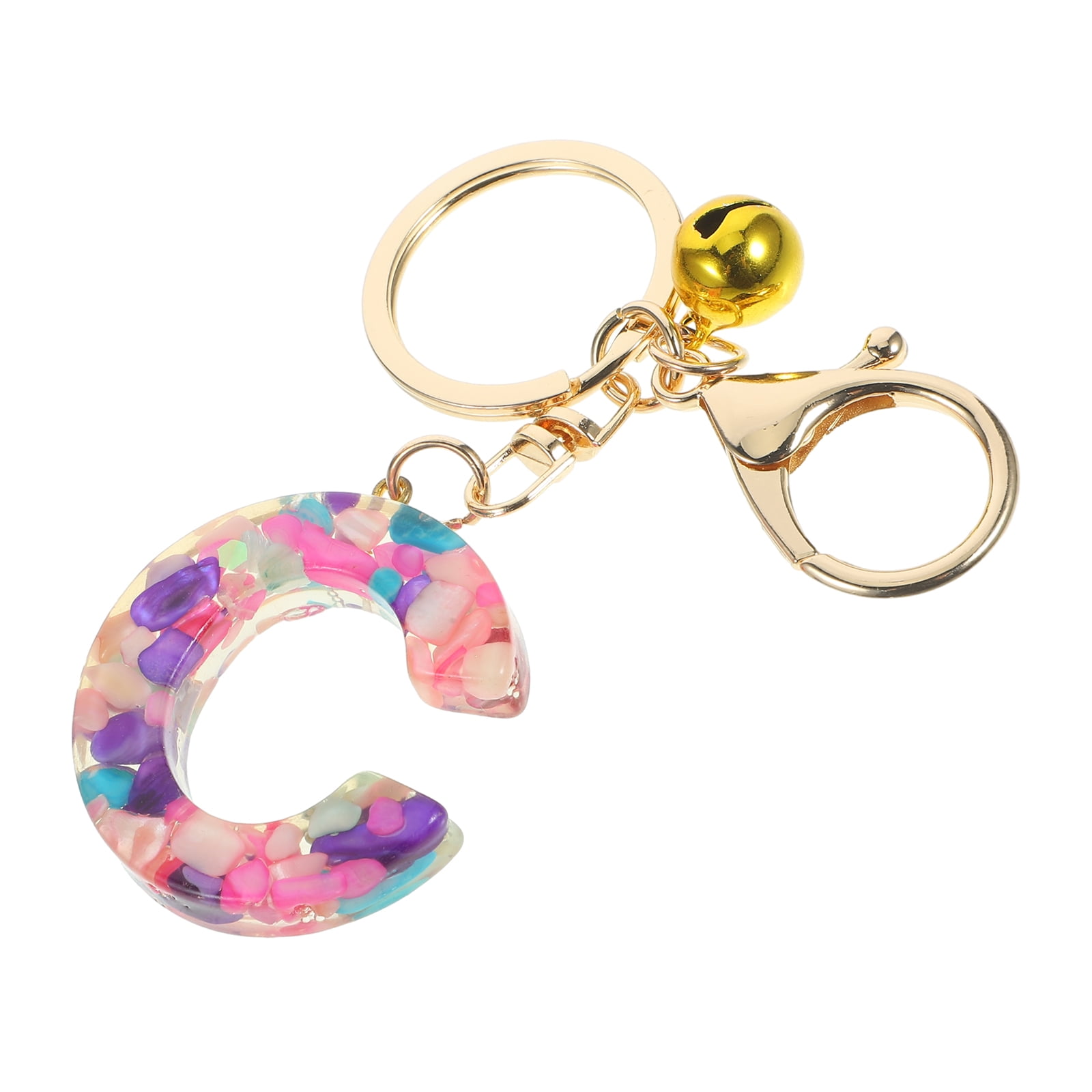 DEEPCRAFF Cute Keychains for Women 1Piece Multi-colored Letter-shaped ...