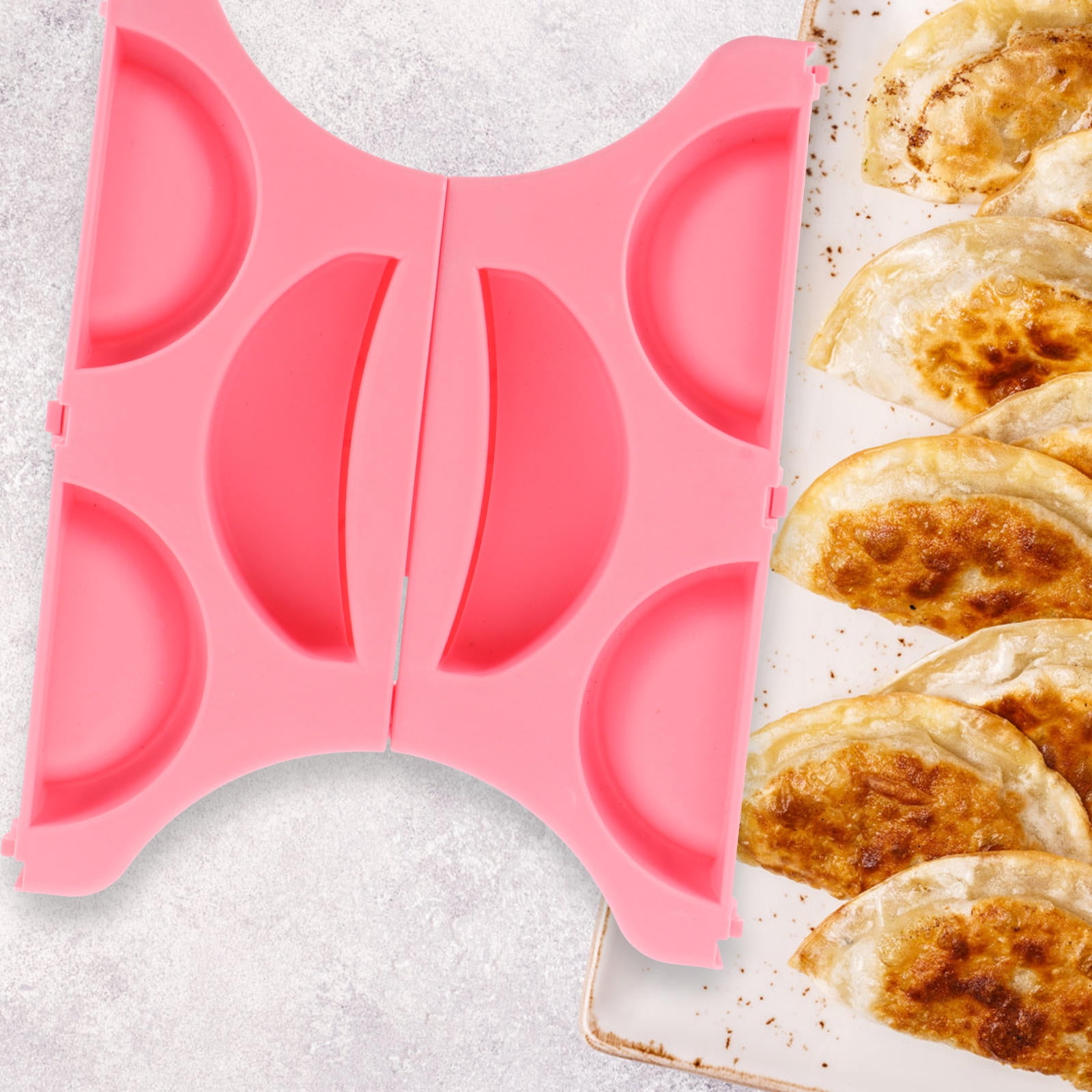 DEEPCRAFF Dumplings Maker Molds Square Pink Plastic for Manual Dumpling ...