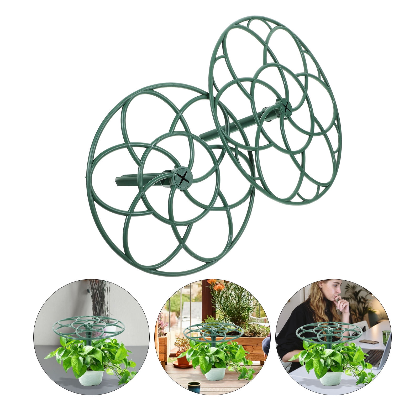 DEEPCRAFF Gardeners 2Pcs Multi Layer Support Flower Holder Round Base Trellis For Climbing ...