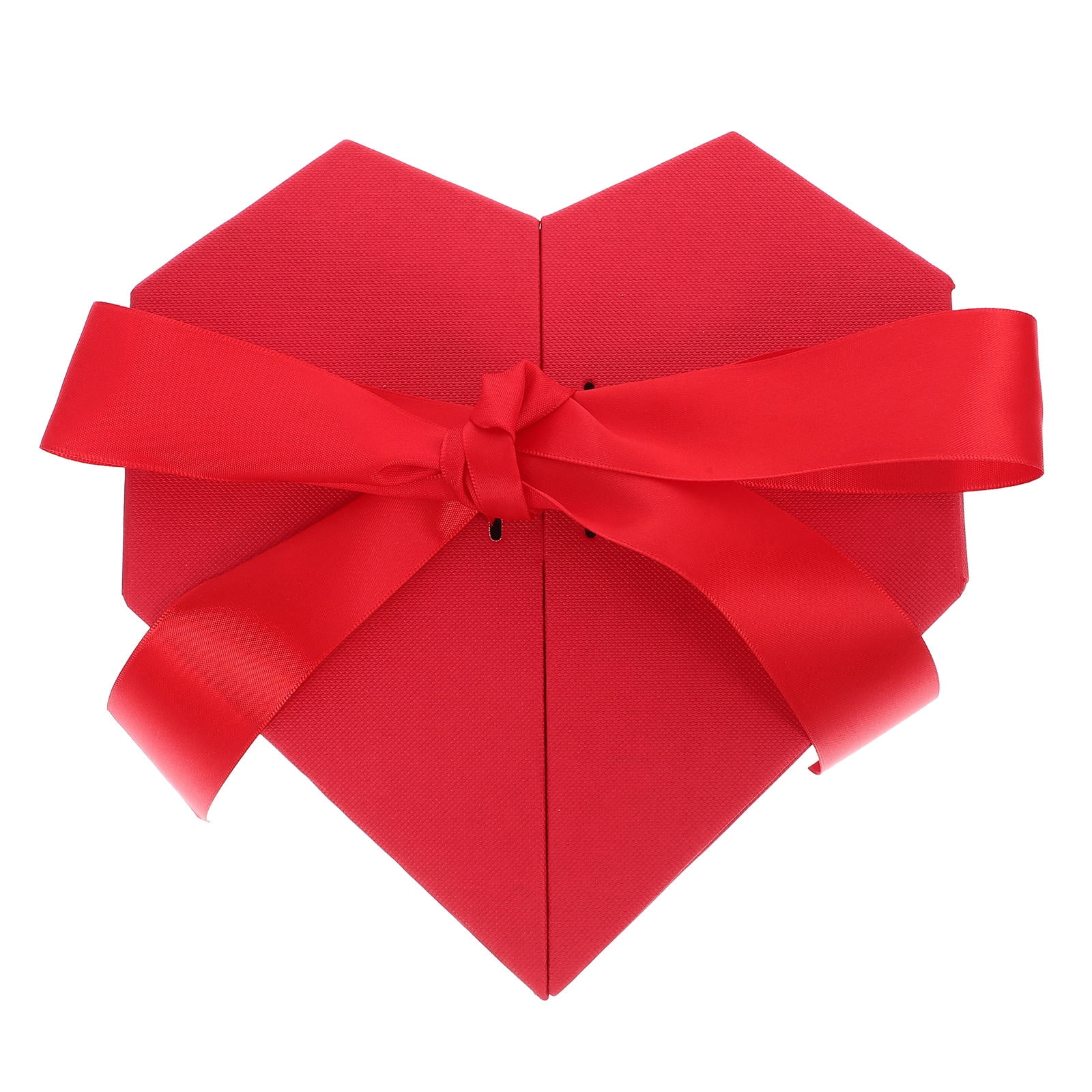 DEEPCRAFF Elegant Red Jewelry Box Heart Shape with Ribbon Bow for ...