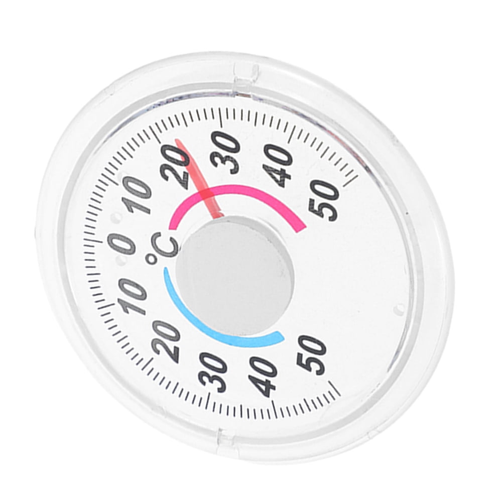 DEEPCRAFF Indoor Thermometer Plastic Transparent Wall Mounting ...