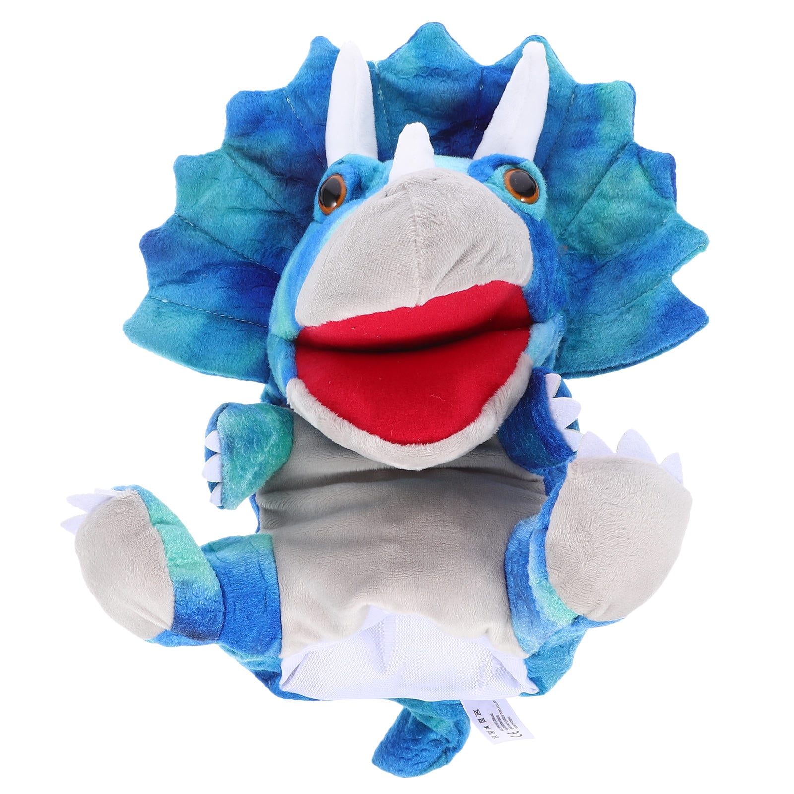 DEEPCRAFF Interactive Hand Puppet 1Set Dinosaur Shape Blue Plush for ...