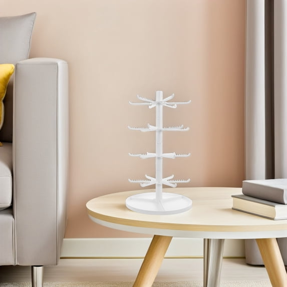 DEEPCRAFF Keychain Hanger Display White Tree-shaped Jewelry Display ...